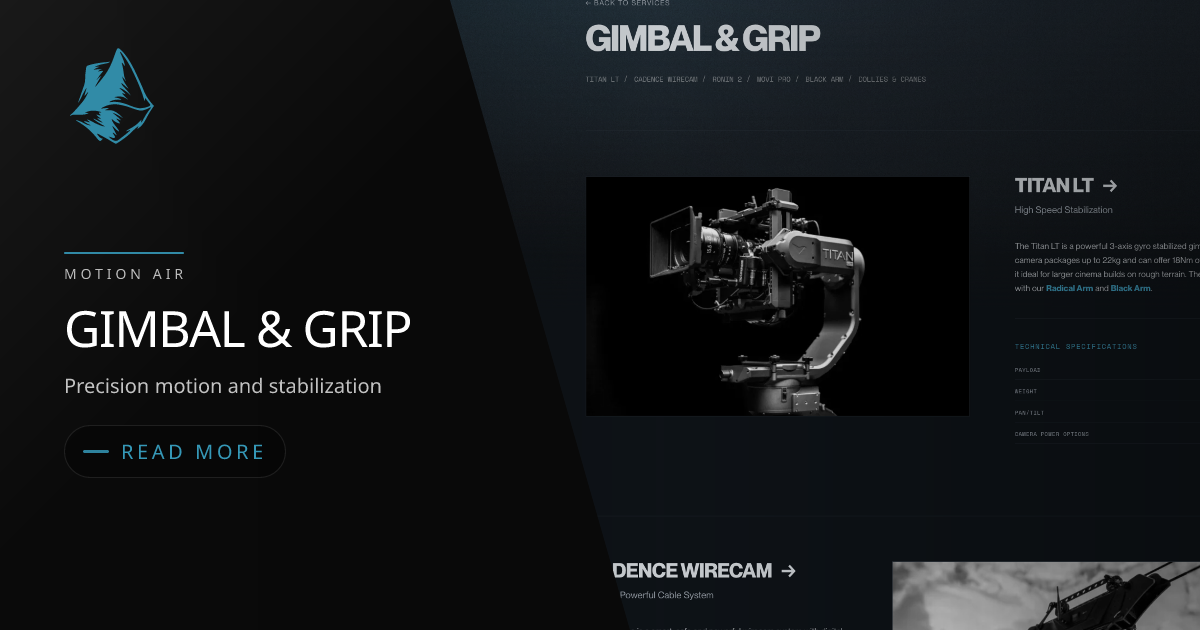 Gimbal & Stabilized Movement Norway | Titan LT | Motion Air